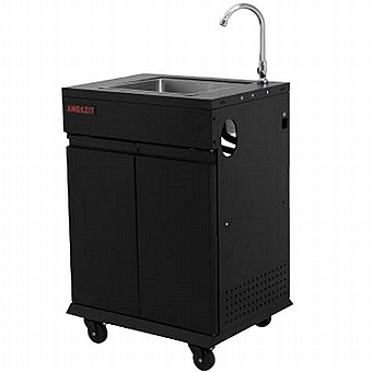 גריל גז 3 מבערים כולל כירת צד ומטבח חוץ מבית AMGAZIT אמגזית דגם BLACK ...