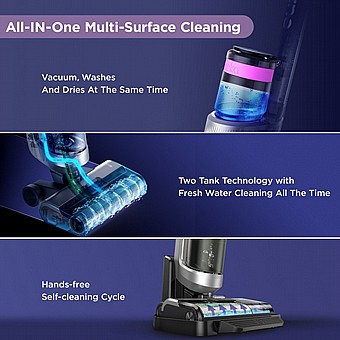 שואב שוטף אלחוטי חכם מבית EUREKA אאוריקה דגם NEW500- עולם של חדשנות 360